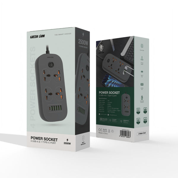 Green Lion Power Socket 5 USB – The Trend Store